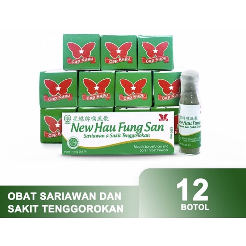Jual New hau fung san box 12 pcs ( obat sariawan & sakit tenggorokan ...