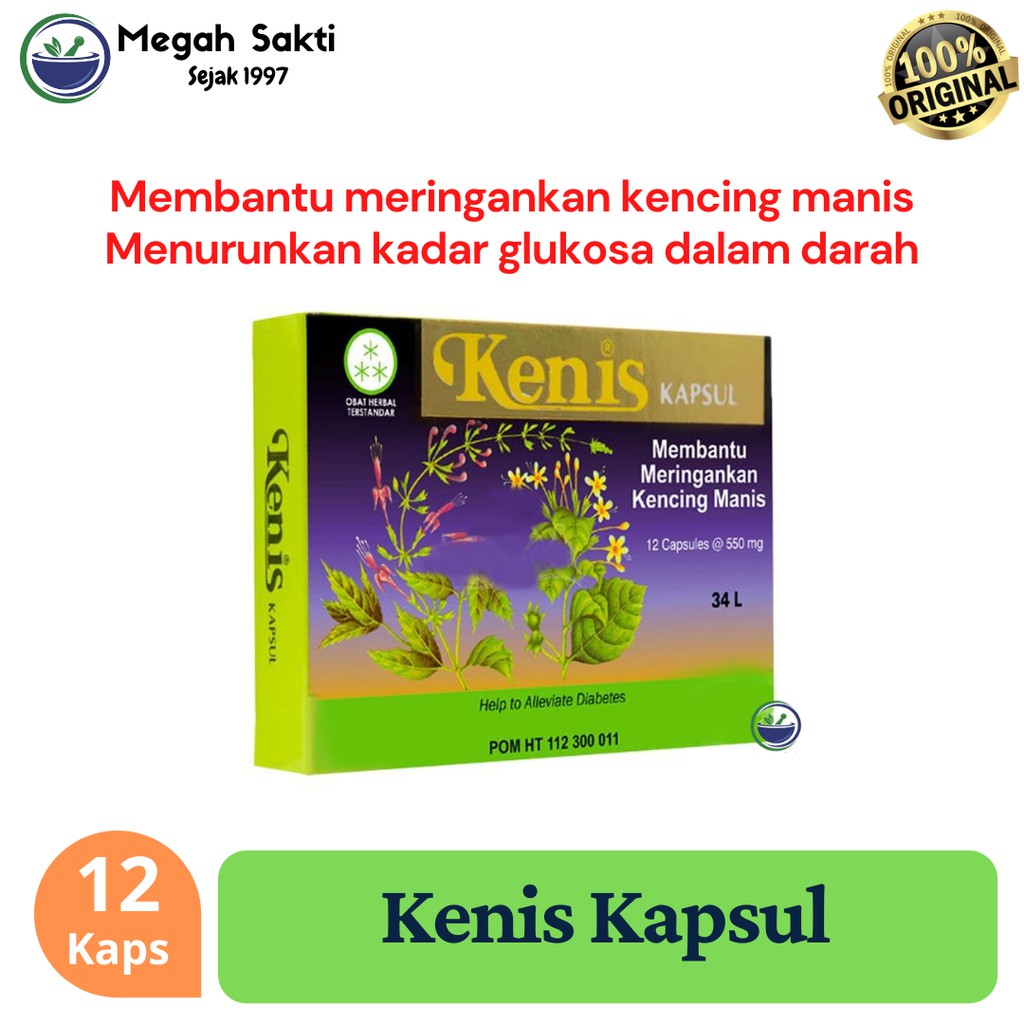 Jual Megah Sakti - Kenis Kapsul Membantu Meringankan Kencing Manis 12'S ...