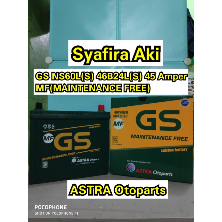 Jual Aki Mobil Honda HRV, CRV, New Civic GS astra MF NS60LS Aki Kering 45Amper | Shopee Indonesia
