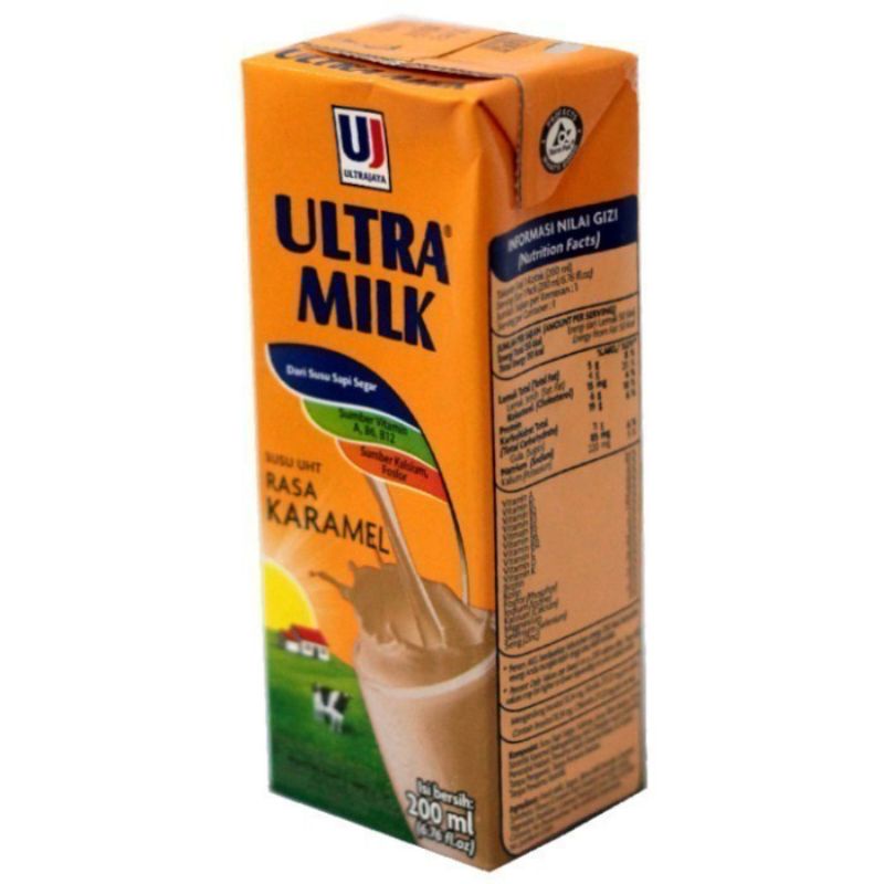 Jual Ultra Milk Susu UHT Rasa Karamel 200ml | Shopee Indonesia