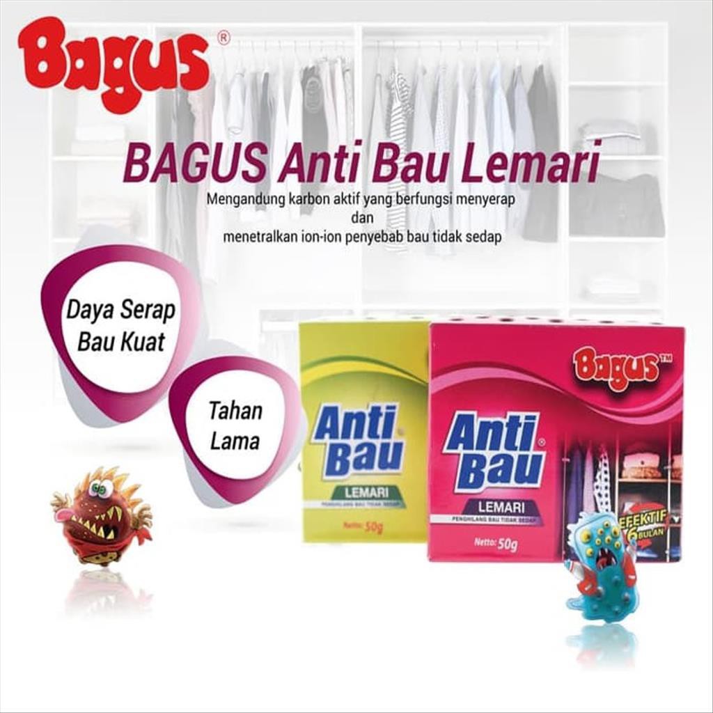 Jual Bagus Anti Bau Lemari 50gr penghilang bau apek pakaian | Shopee ...