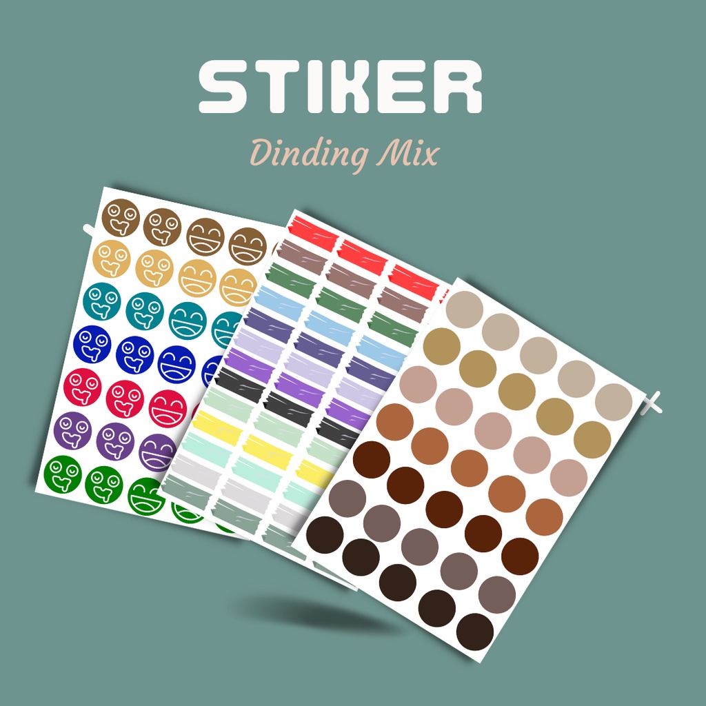 Jual Stiker Bulat / Stiker Dot Warna Macaron / Stiker Deco Aethetic ...