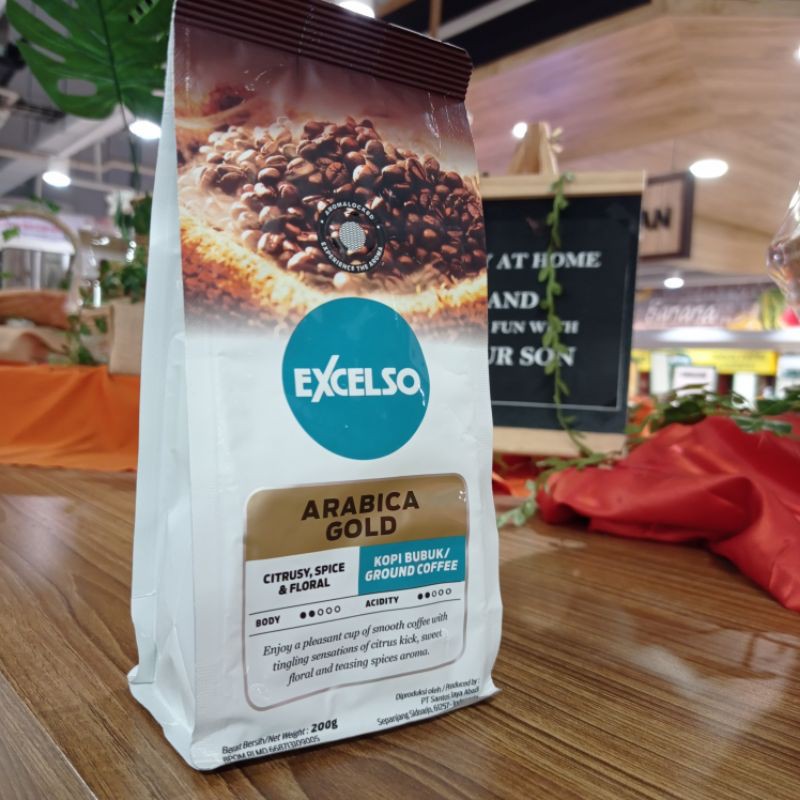 Jual EXCELSO ARABICA HALUS 200GR PAK | Shopee Indonesia