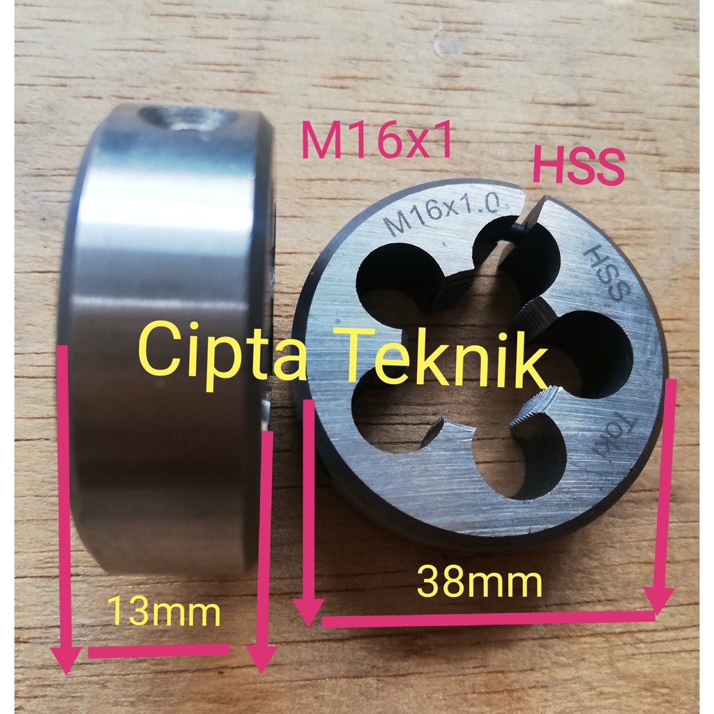 Jual Snei Toki M16 x 1 HSS - Round Dies HSS M16 x 1.0 senei M16x1 Senai Sney Snay Ulir baut ...