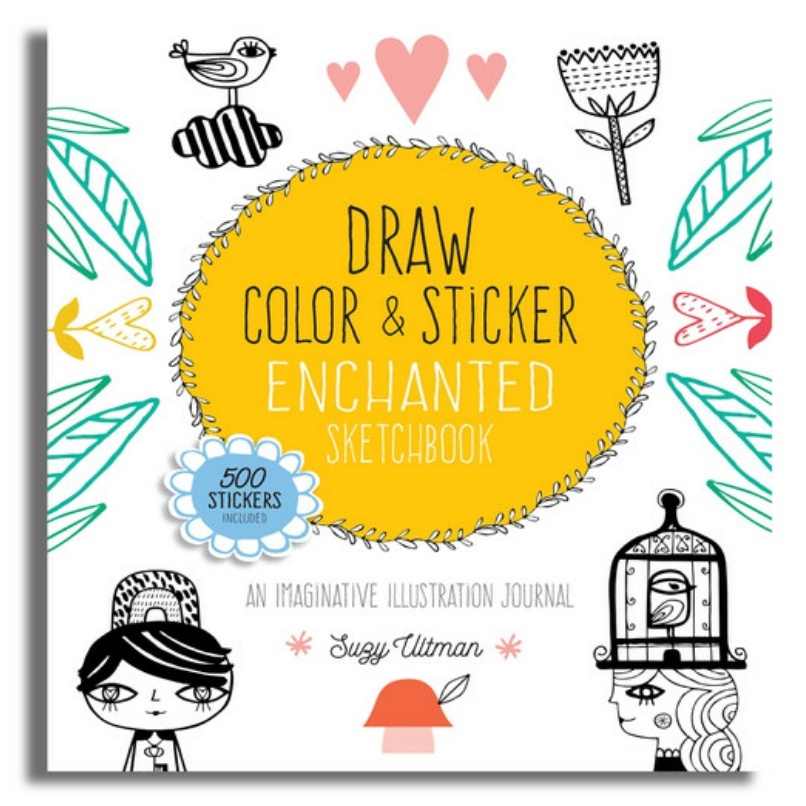 Jual Mewarnai dengan stiker Draw Color and Sticker Enchanted Sketchbook ...