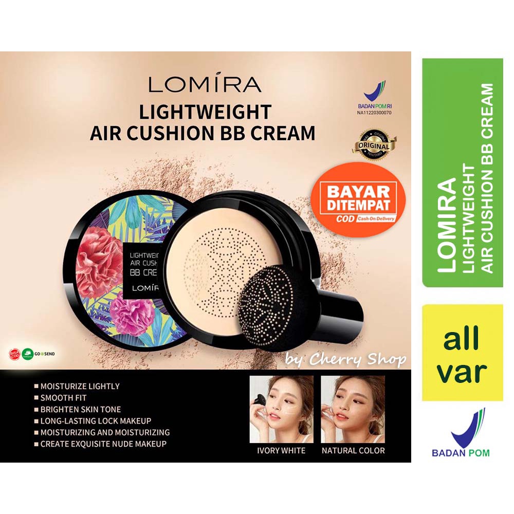 Jual [CUSHION BB CREAM] [BPOM] LOMIRA LIGHTWEIGHT AIR CUSHION BB CREAM | IVORY WHITE | NATURAL ...