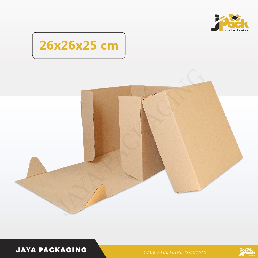 Jual Box 26x26x25 cm (Homie Cake Top/Bot) Tart/Puding/Kardus/Karton ...