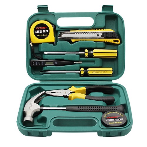 Jual Kunci Set 9 Pcs Perkakas Obeng Tang Palu Hand Tool Box Set ...