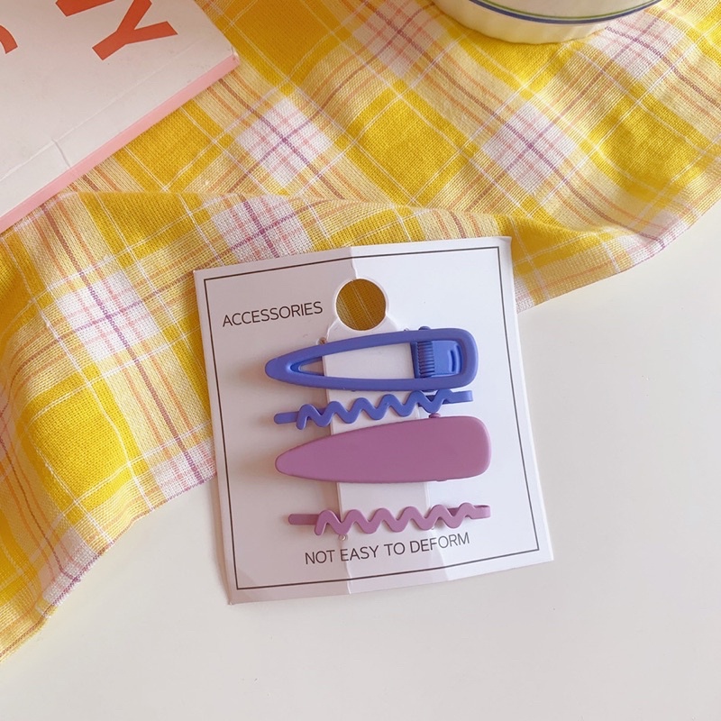 Jual korean style hair pin colorful bob pin set jepitan rambut warna ...