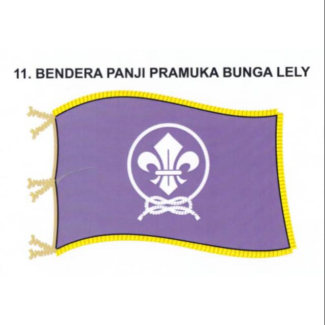 Jual BENDERA PANJI PRAMUKA BUNGA LELY. Ukuran 80x110 cm. Sablon 2 sisi ...