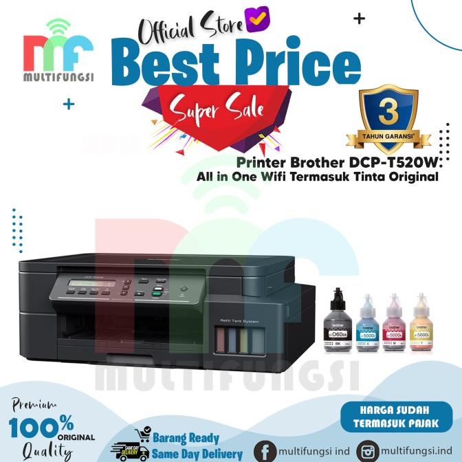 Jual Printer Brother Dcp-T520W / 520W Garansi Resmi T520 All In One ...
