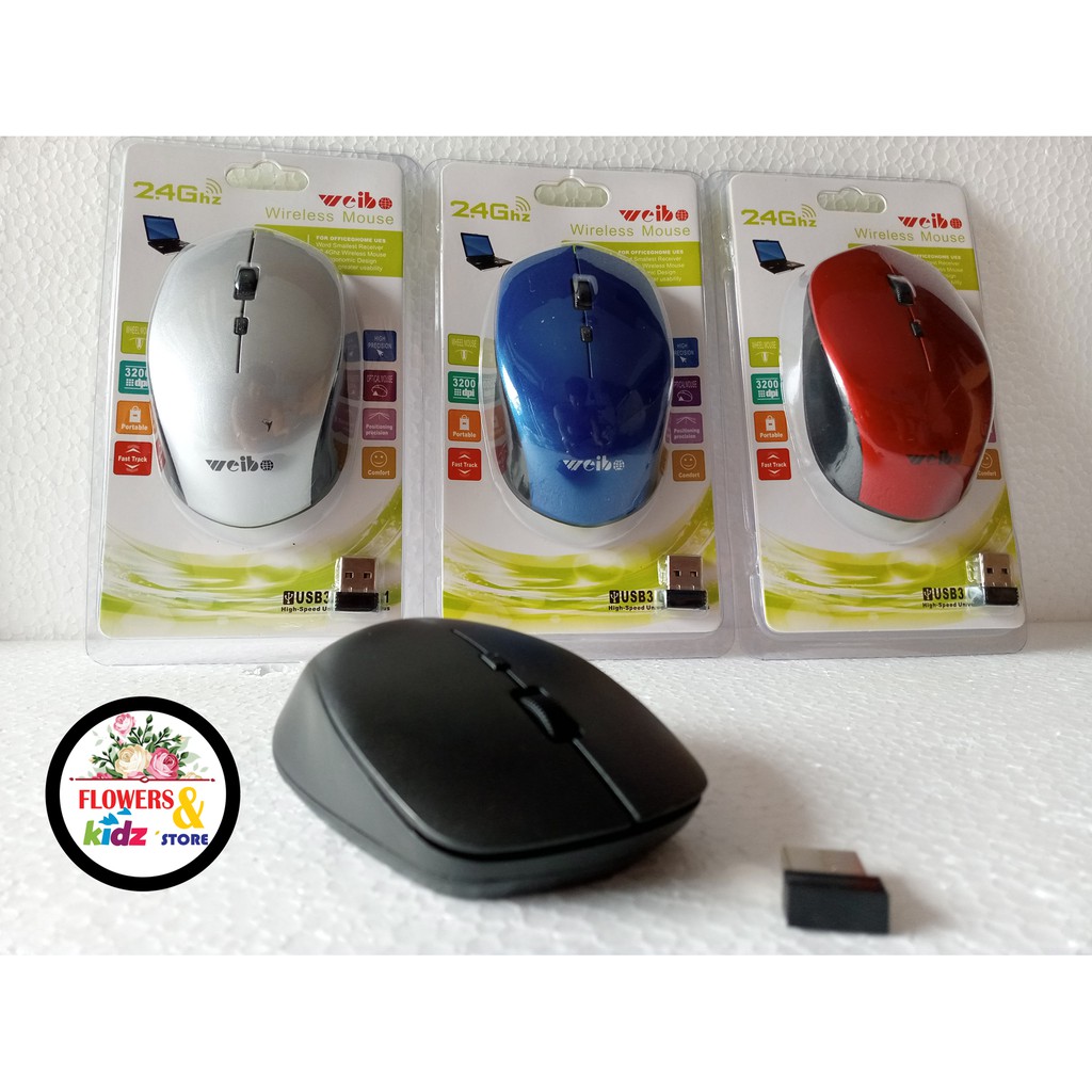Jual Mouse Wireless Optical Mute 10M Transmission | Shopee Indonesia