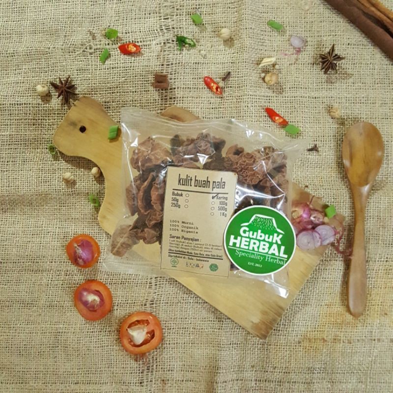 Jual KULIT BUAH PALA POLO KERING 100 GRAM - Myristica Fragrans - MURNI ...