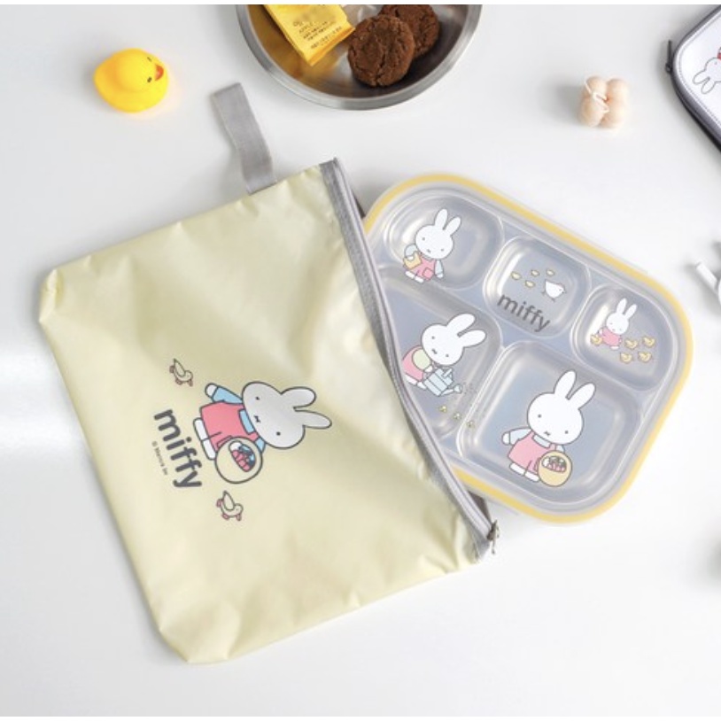 Jual Pastel Miffy Bag Stainless Steel Plate Lunchbox Korea/ Piring ...