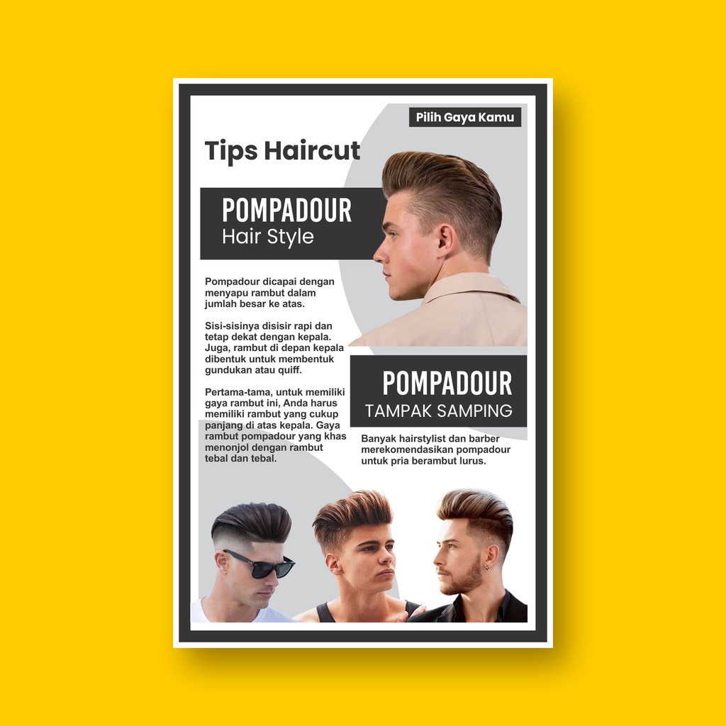 Jual Premium Poster Potong Rambut barbershop Kekinian Aesthetic ...