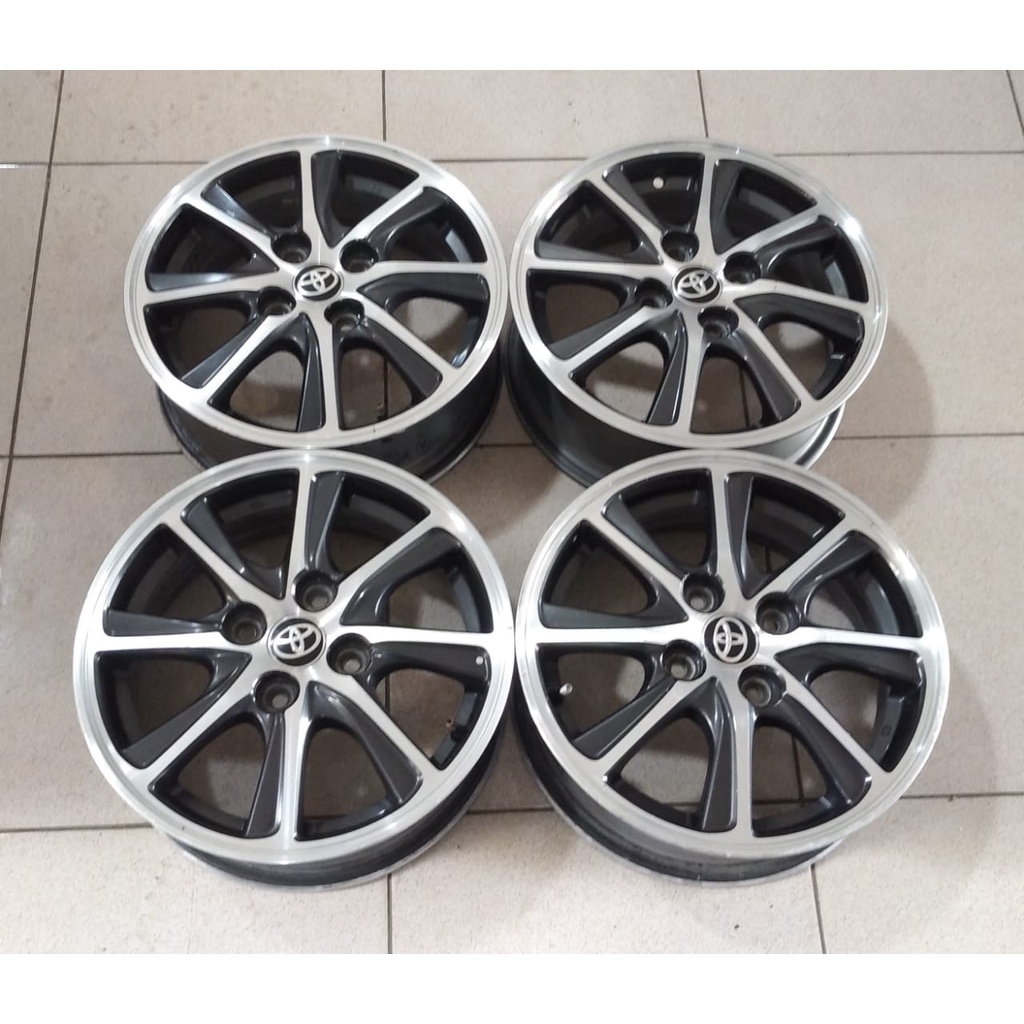 Jual Velg Bekas Ori Copotan Mobil OEM STD CALYA RING 14 Hole 4X100 Lebar 5 Grey Polis Untuk ...