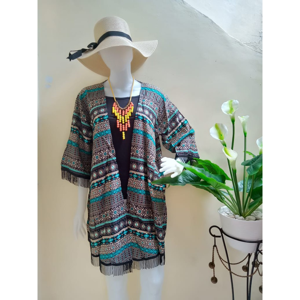 Jual CARDIGAN ETNIK RUMBAI (PANJANG) khas BALI seri ke-2 (Real Foto ...