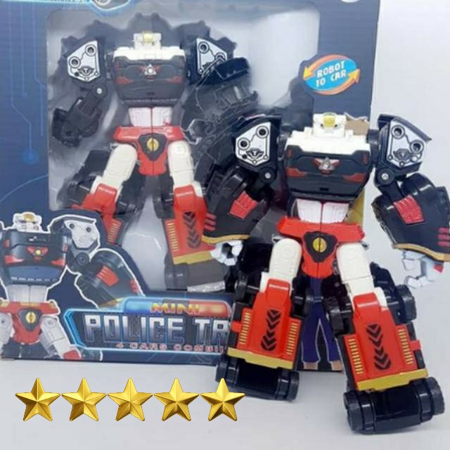 Jual Figure Tobot Police Tron Mobil Robot Tobot Transformers Police ...
