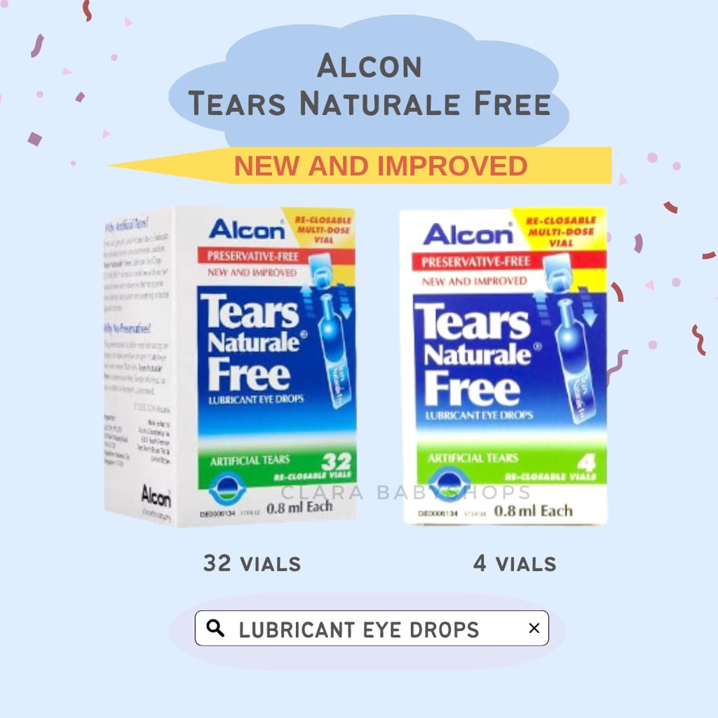 Jual ALCON New & Improved Tears Naturale Free Lubricant Eye Drops 32s ...