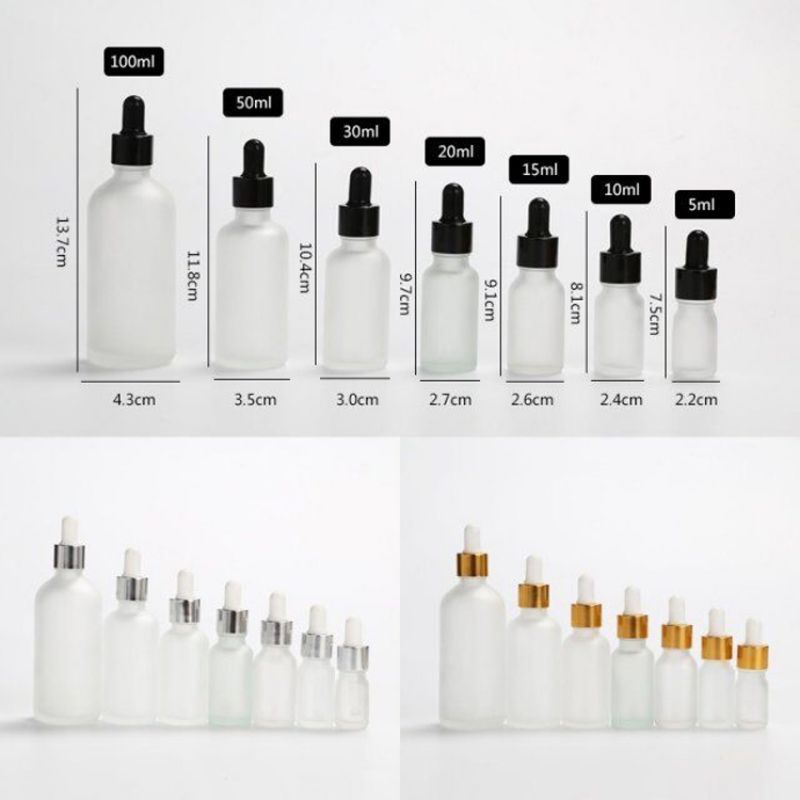 Jual Botol kaca pipet dropper frosted premium import 5ml/10ml/15ml/20ml ...