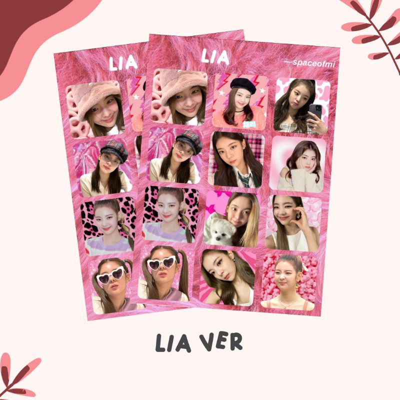 Jual sticker itzy photo sticker pink core deco fanmade | sticker lucu ...