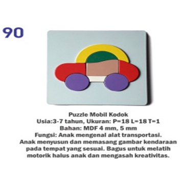 Jual Alat Peraga Edukatif Puzzle Mobil Kodok | Shopee Indonesia