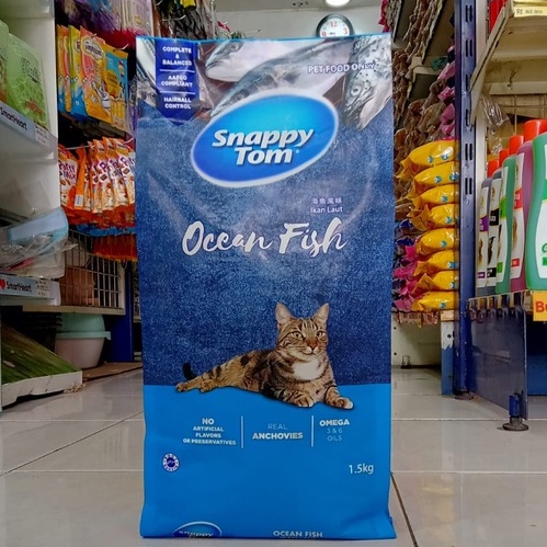 Jual SNAPPY TOM OCEAN FISH 1.5 KG - MAKANAN KERING KUCING FRESH PACK 1. ...