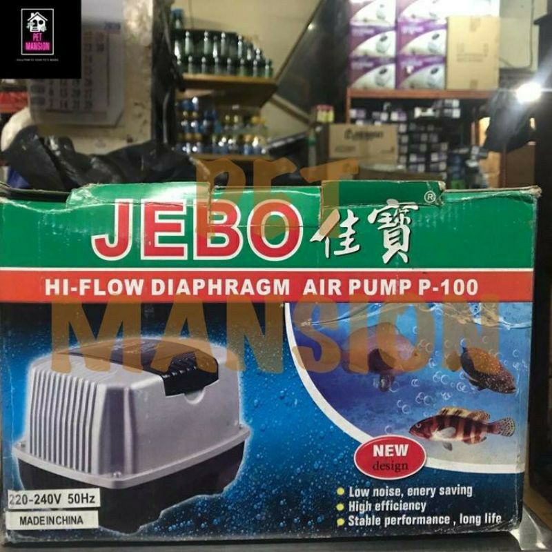 Jual Jebo P 100 Pompa Udara Aerator HiBlow Air Pump Blower | Shopee ...