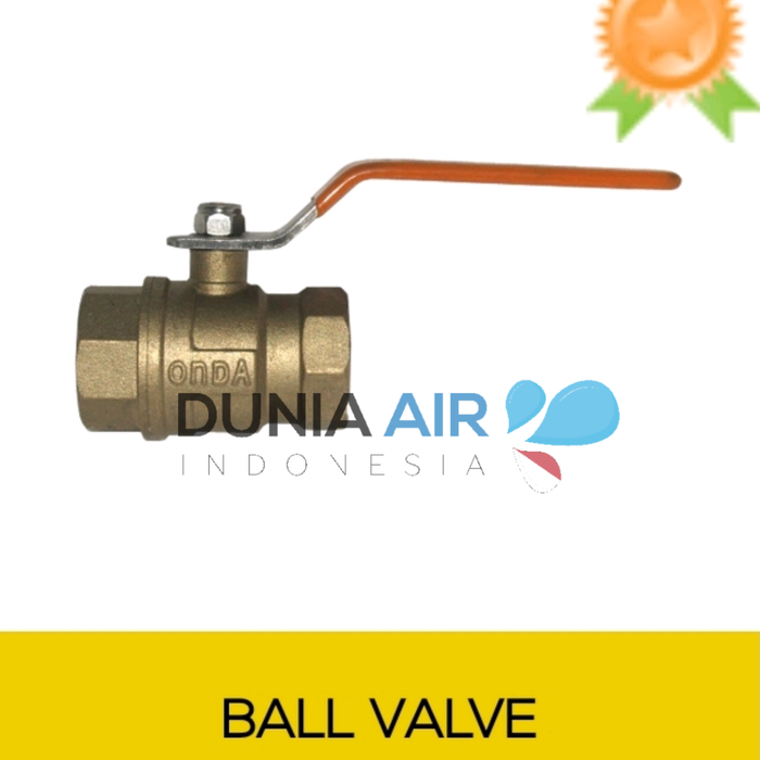 Jual BALL VALVE KUNINGAN ONDA 1-1/2 INCH STOP KRAN KUNINGAN ONDA 1-1/2 ...