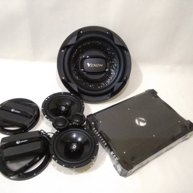 Jual Paket Venom Turbo Power Subwoofer Speaker Split Venom Turbo Audio mobil | Shopee Indonesia