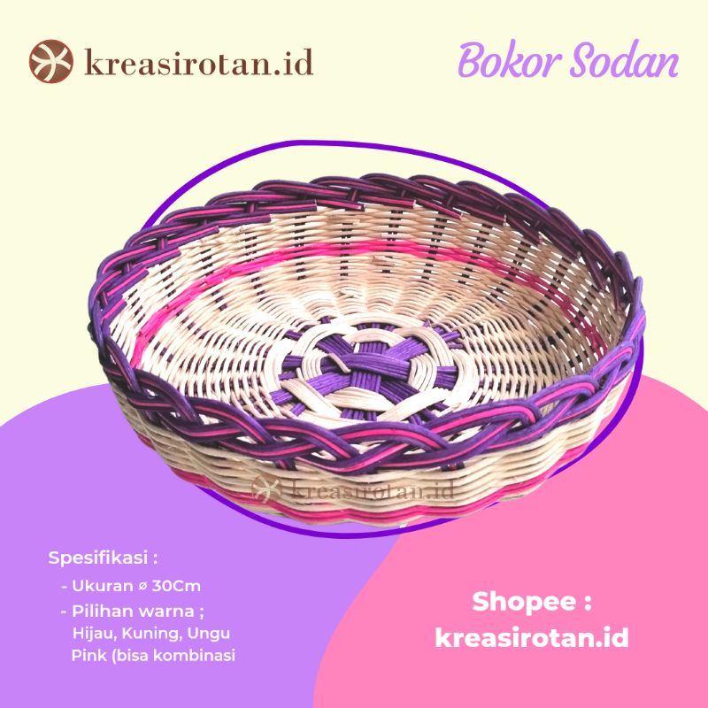 Jual Bokor Bali, Sodan Rotan Ukuran Diameter 41 Cm | Shopee Indonesia