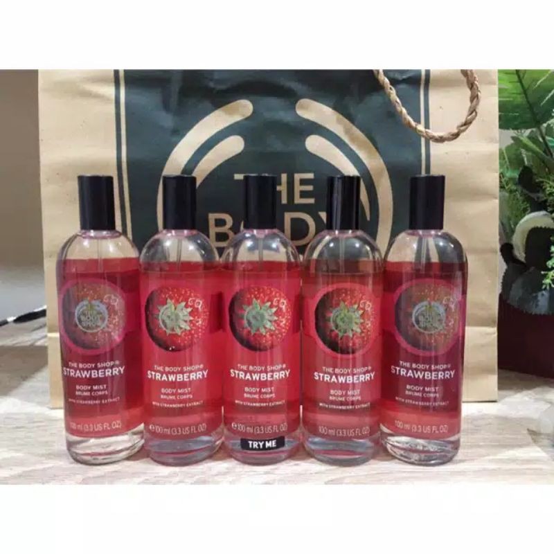 Jual strawberry body mist the body shop | Shopee Indonesia
