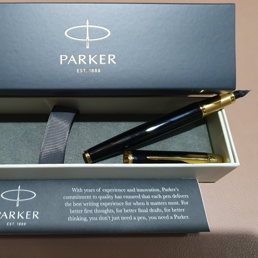 Jual Pulpen Parker Original IM LQ BLACK GT FOUNTAIN PEN Free Grafir ...