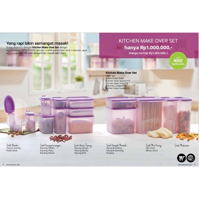 Jual Tupperware / makeover kitchen set / Tupperware murah | Shopee ...