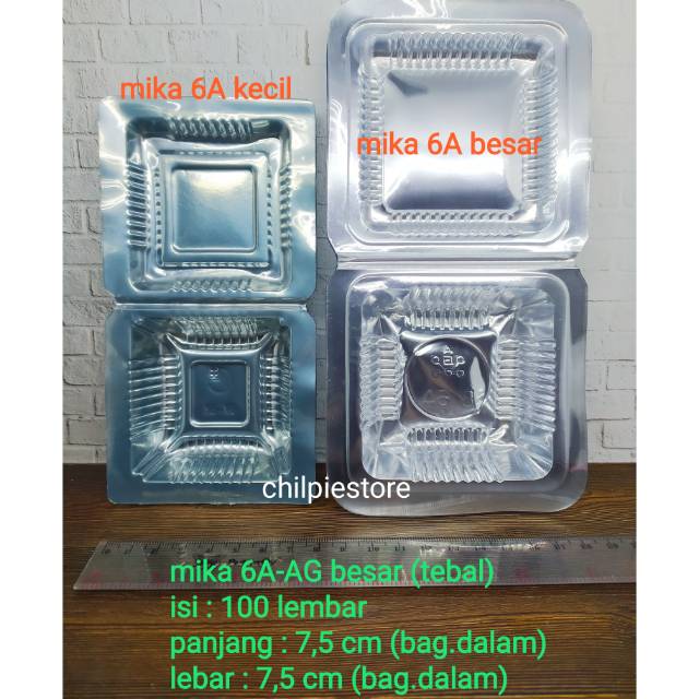 Jual (100 lembar) mika 6A besar merek AG tebal / mika 6A AG besar / bx 6A AG | Shopee Indonesia