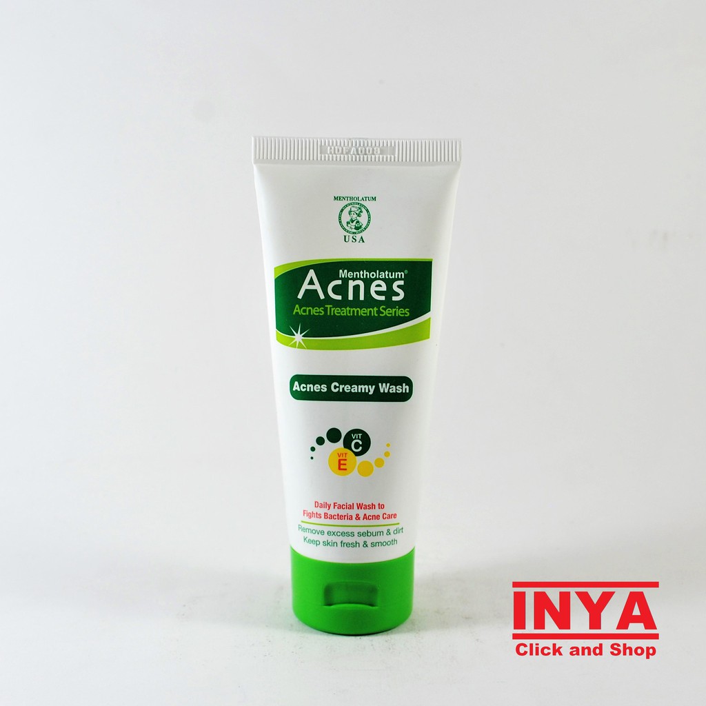 Jual Sabun Muka Cair MENTHOLATUM USA ACNES CREAMY WASH 50gr - ACNES ...