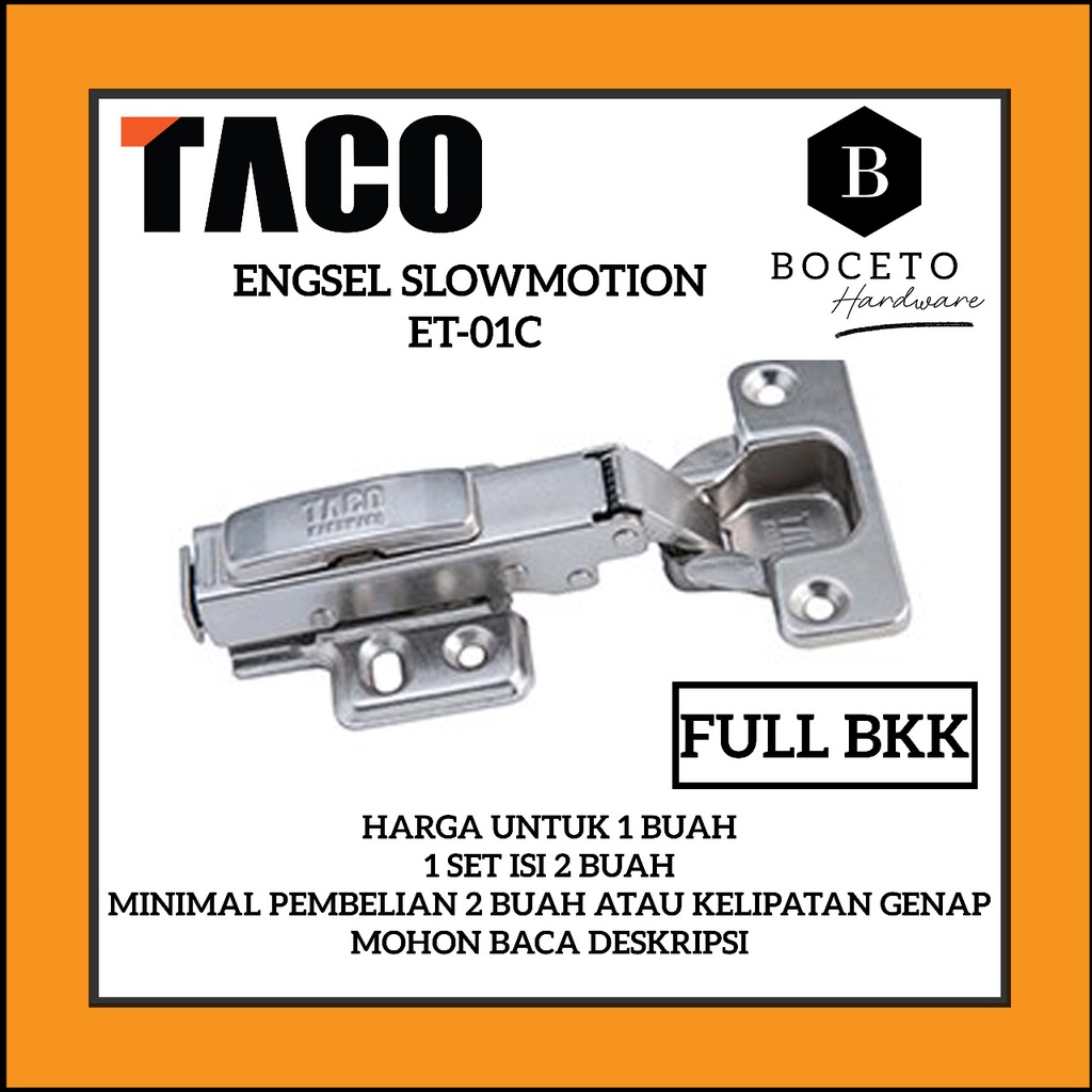 Jual Engsel Sendok TACO / Engsel Lemari Taco ET-01 C / Engsel Full ...