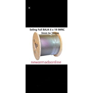 Jual kawat seling baja uk 5 mm x 6 x 19 galvanis | Shopee Indonesia