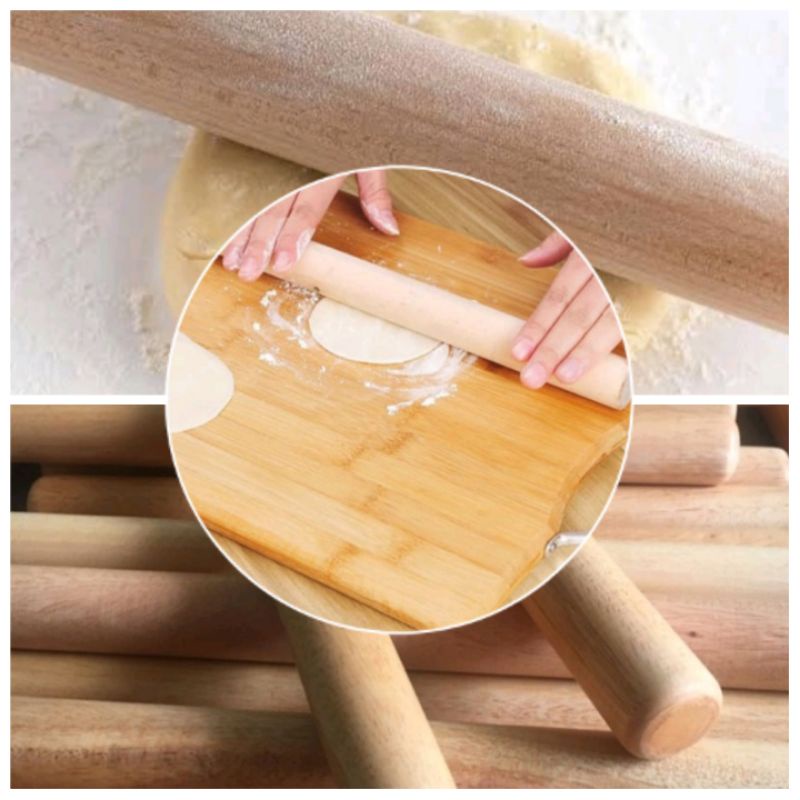 Jual rolling pin kayu panjang 30cm rolpin kecil | Shopee Indonesia