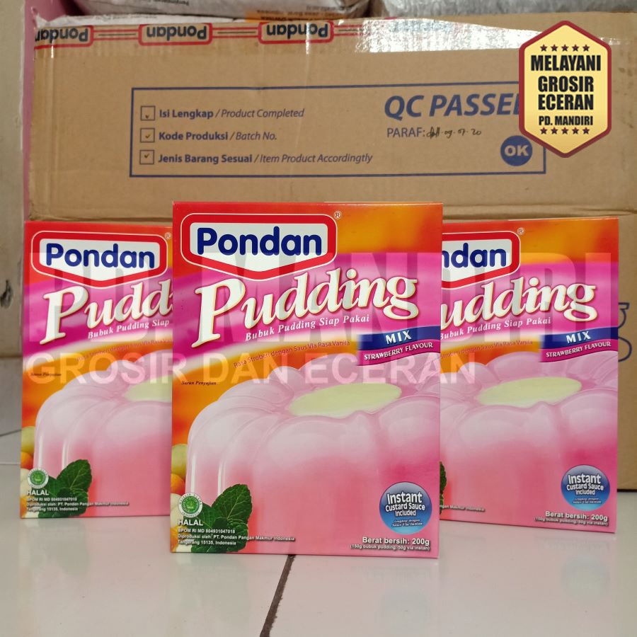 Jual PONDAN PUDDING STROBERI 200 GR | Shopee Indonesia