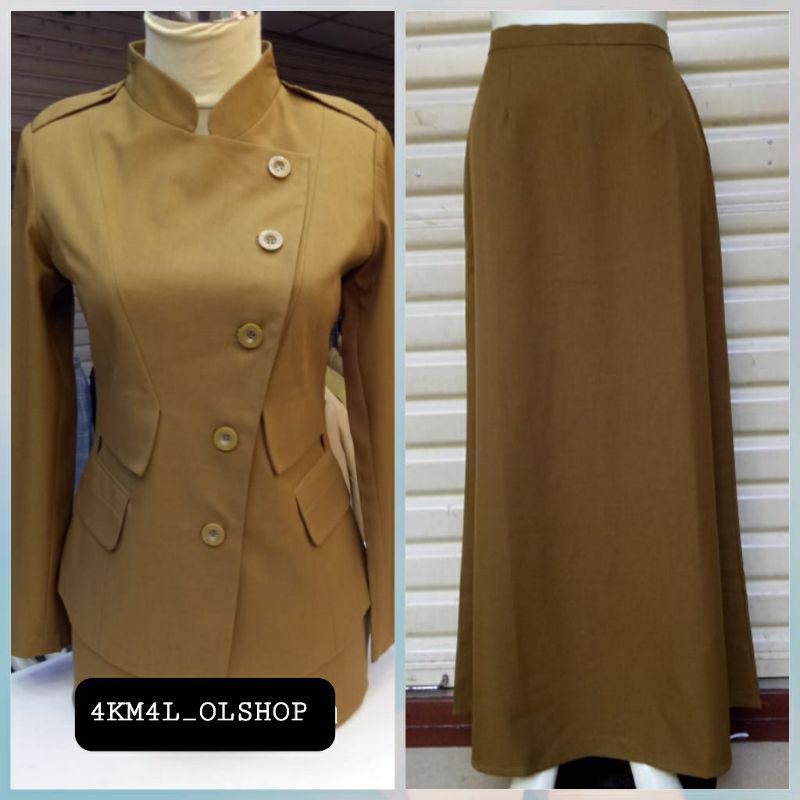 Jual seragam pemda wanita terbaru princessfa/ seragam pns kheki tua wanita/ seragam pdh kheki ...