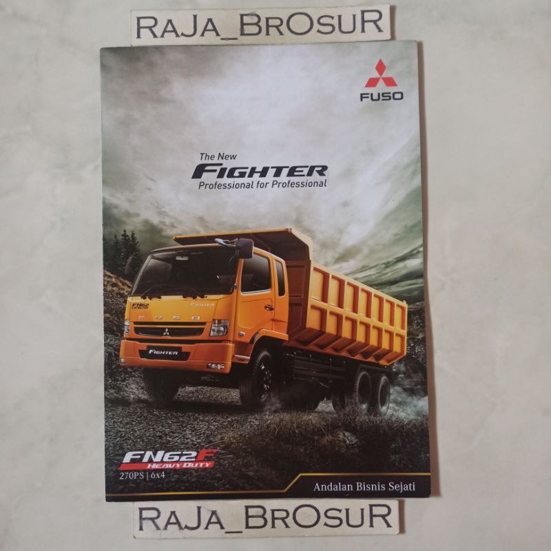 Jual Poster brosur katalog leaflet Mitsubishi Fuso Fighter FN62F/FN 62F HD Heavy Duty 270PS 6x4 ...