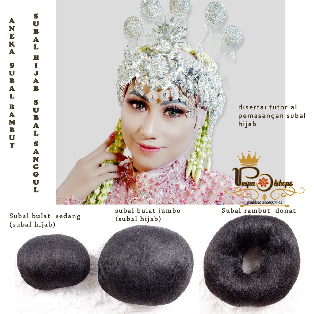 Jual Subal bulat sanggul bulat subal hijab subal donat subal rambut ...