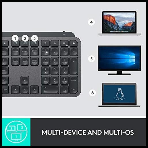 Jual Logitech Mx Keys Wireless Illuminated Keyboard Bluetooth Multi ...