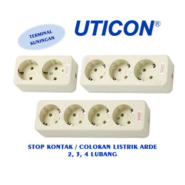 Jual UTICON STOP KONTAK ARDE 1, 2, 3, 4 LUBANG CREAM SNI ORIGINAL (HARGA GROSIR) | Shopee Indonesia