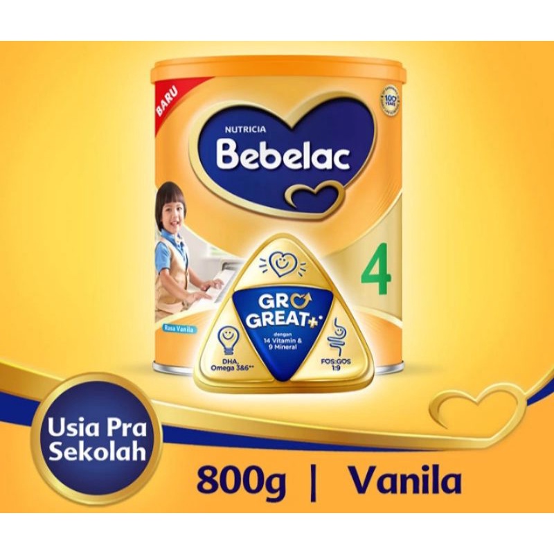 Jual BEBELAc 4 Susu vanila Tin 800gr (exp 04/09/2025) | Shopee Indonesia