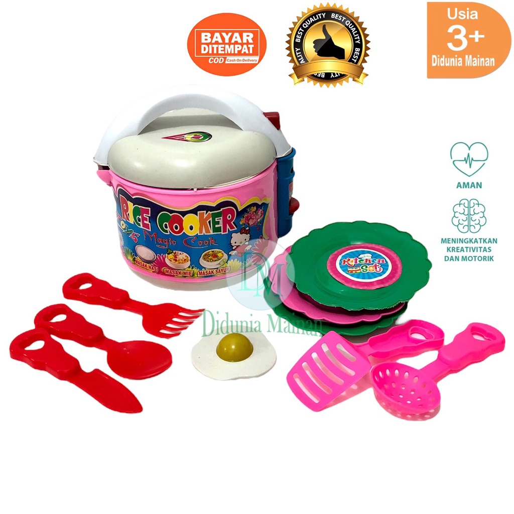 Jual Mainan masak masakan anak rice cooker mini magic com cooking set ...