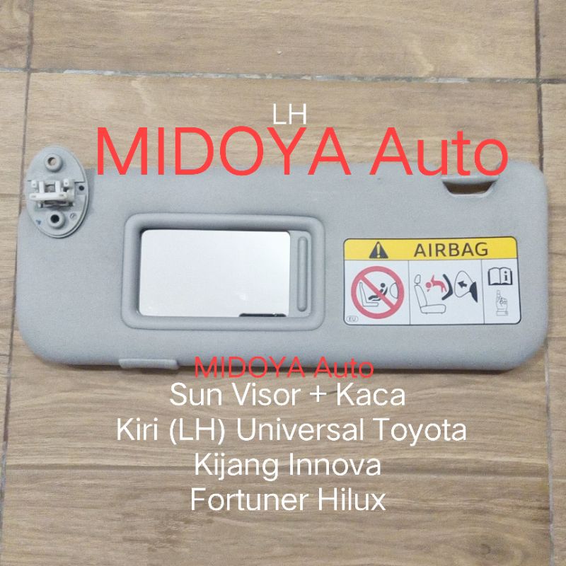 Jual Sun Visor + Kaca Kiri (LH) Universal Toyota Kijang Innova Fortuner ...