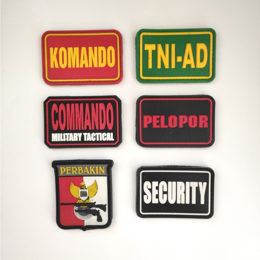 Jual Emblem / Patch Rubber / Tempelan Karet TNI AD Security Pelopor ...
