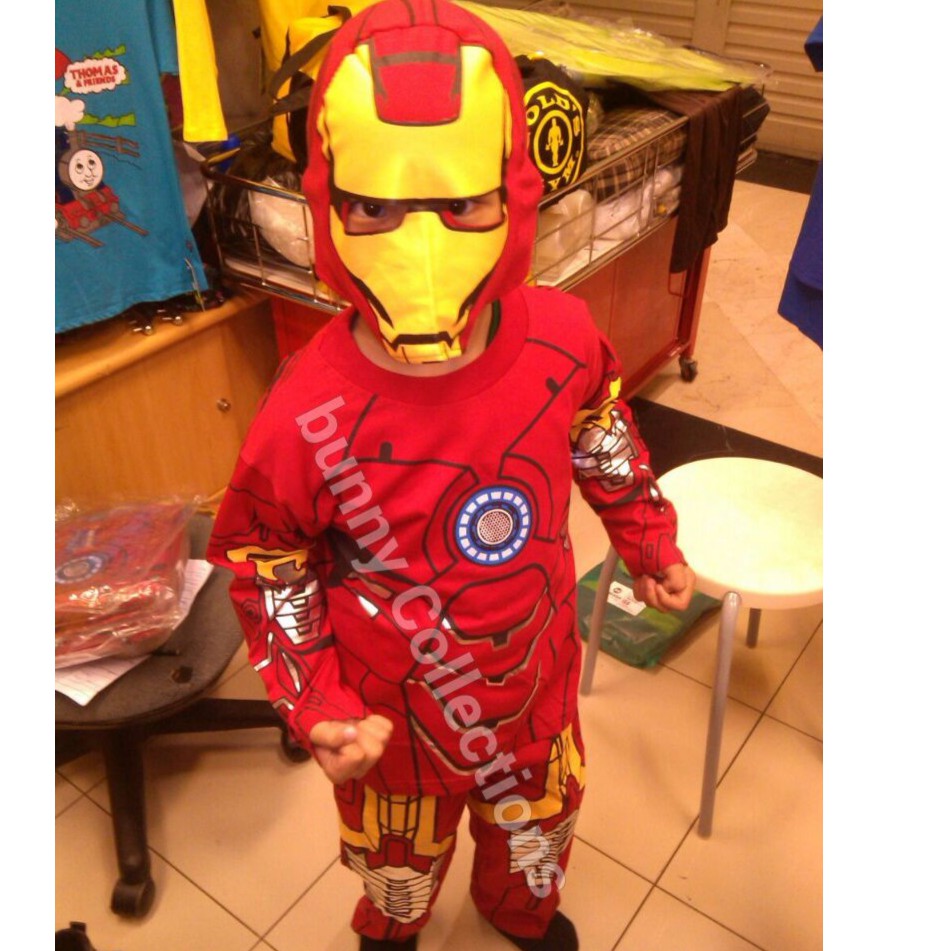 Jual KOSTUM / BAJU SUPERHERO IRON MAN ANAK + TOPENG - BAJU IRON MAN ...